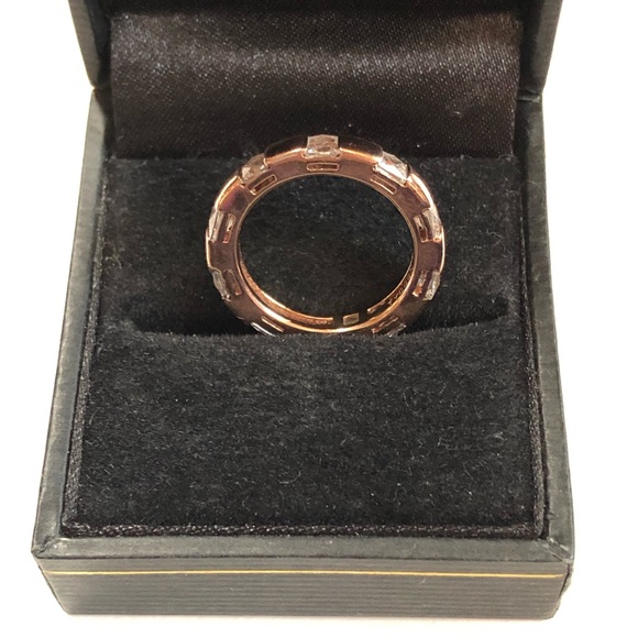 Jewelry | Tycoon 18k Ss Rose Gold Cz Eternity Band | Poshmark